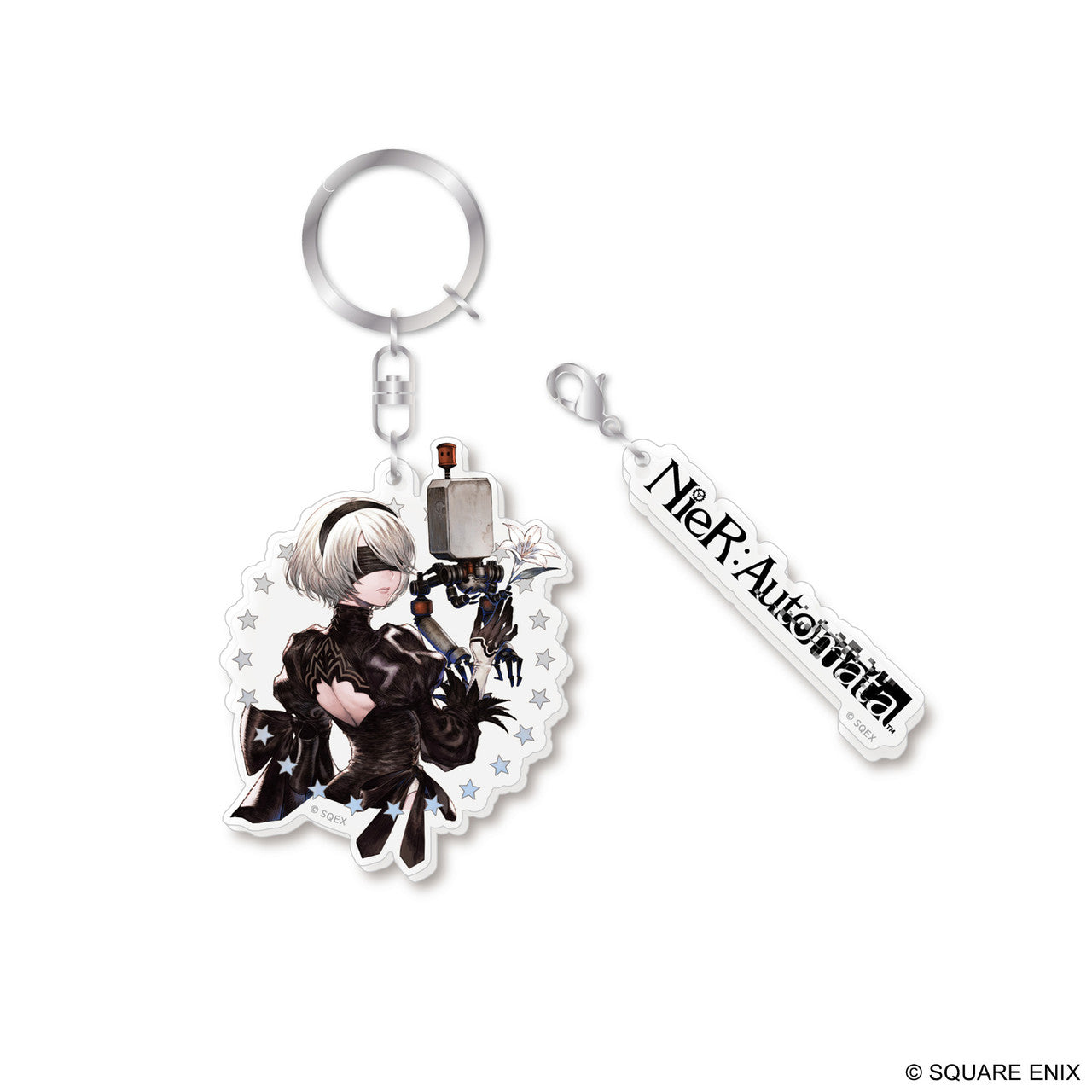 NieR Series 15th Anniversary Acrylic Keychain 2B & POD 042 - Oh Gatcha